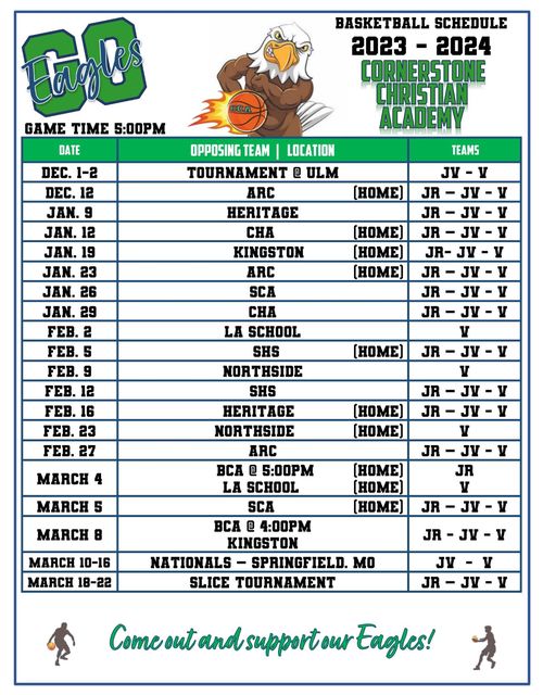 Cornerstone Christian Academy completes 2023 portion of basketball ...