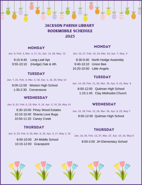 Jackson Parish Library to hold inaugural “Easter Walk Through” on ...