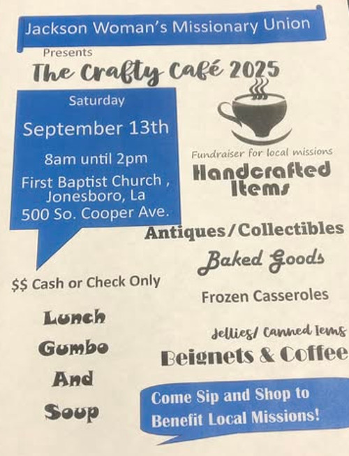 FBC Women’s Ministry Union Preparing for Upcoming 2025 Crafty Café ...