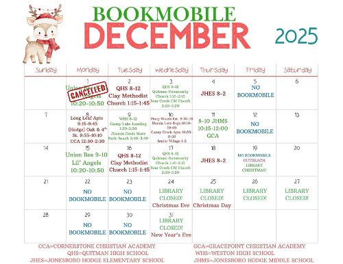 Jackson Parish Library Releases Activity Schedule for month of December ...